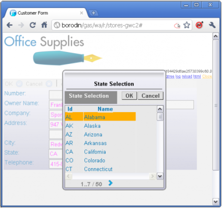 Stores demo example - Genero software development platform low-code no-code