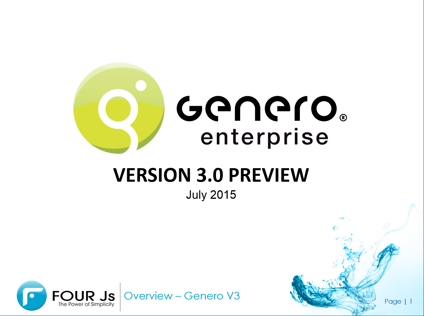Genero Version 3.0 Preview - Genero software development platform low-code no-code
