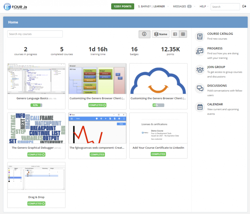 Self-Paced Training - Genero software development platform low-code no-code