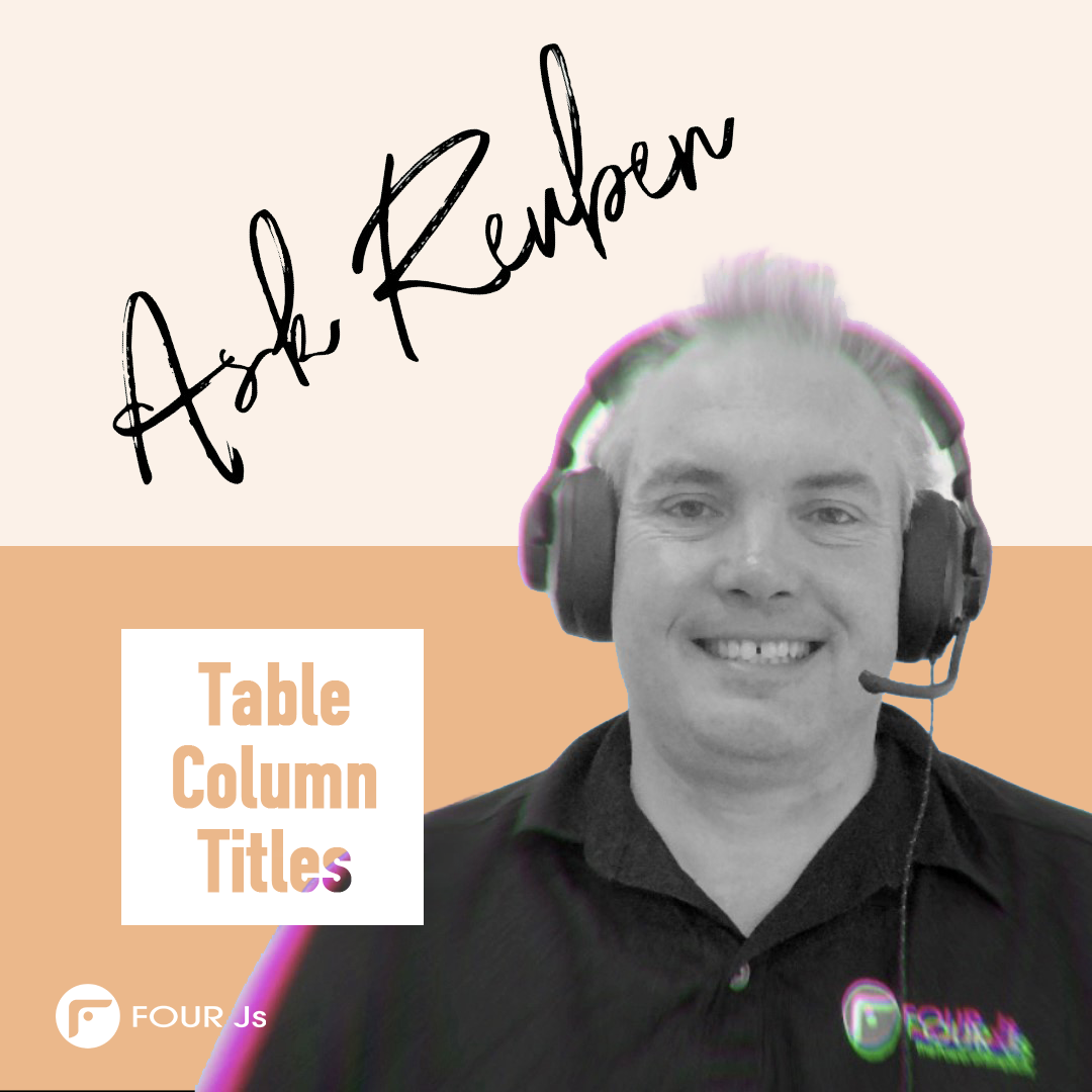 196 - Table Column Titles - Genero software development platform low ...